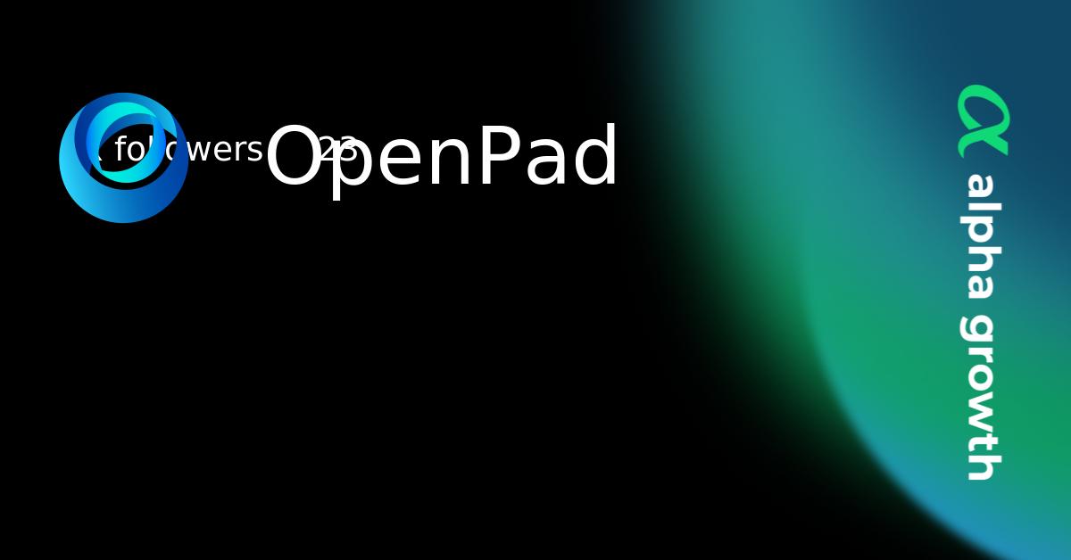 OpenPad & $OPN Token Crypto Analytics & User Data | AlphaGrowth