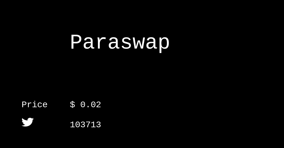Paraswap & PSP Token Crypto Analytics & User Data | AlphaGrowth