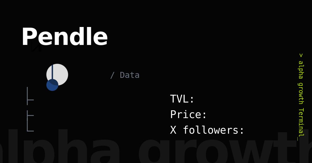 Pendle & PENDLE Token Crypto Analytics & User Data | AlphaGrowth