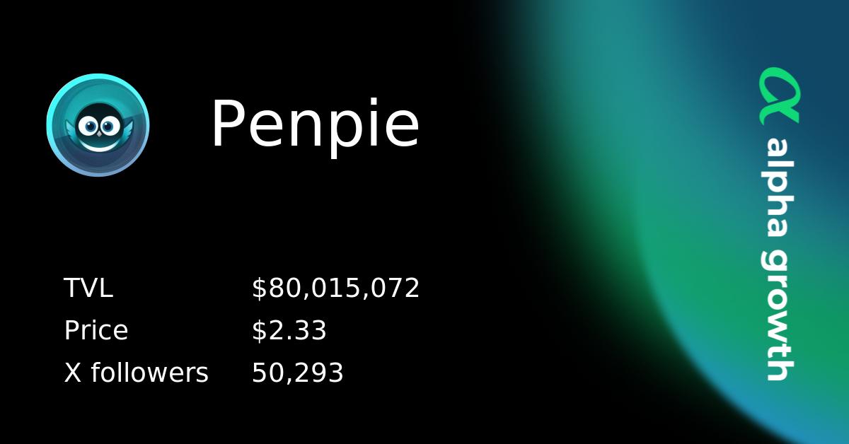 Penpie & PNP Token Crypto Analytics & User Data | AlphaGrowth