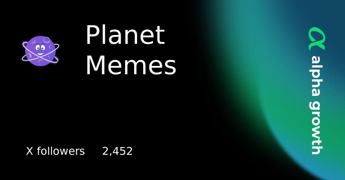 Planet Memes & PMC Token Crypto Analytics & User Data | AlphaGrowth