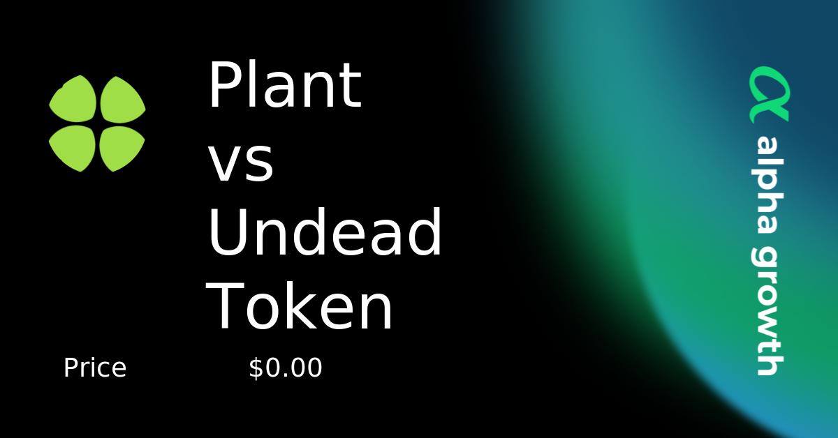 Plant vs Undead Token & pvu Token Crypto Analytics & User Data | AlphaGrowth