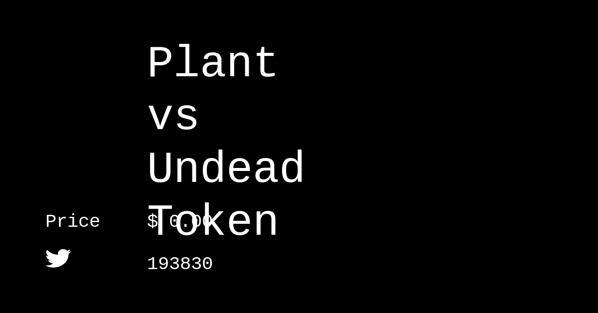 Plant vs Undead Token & pvu Token Crypto Analytics & User Data | AlphaGrowth