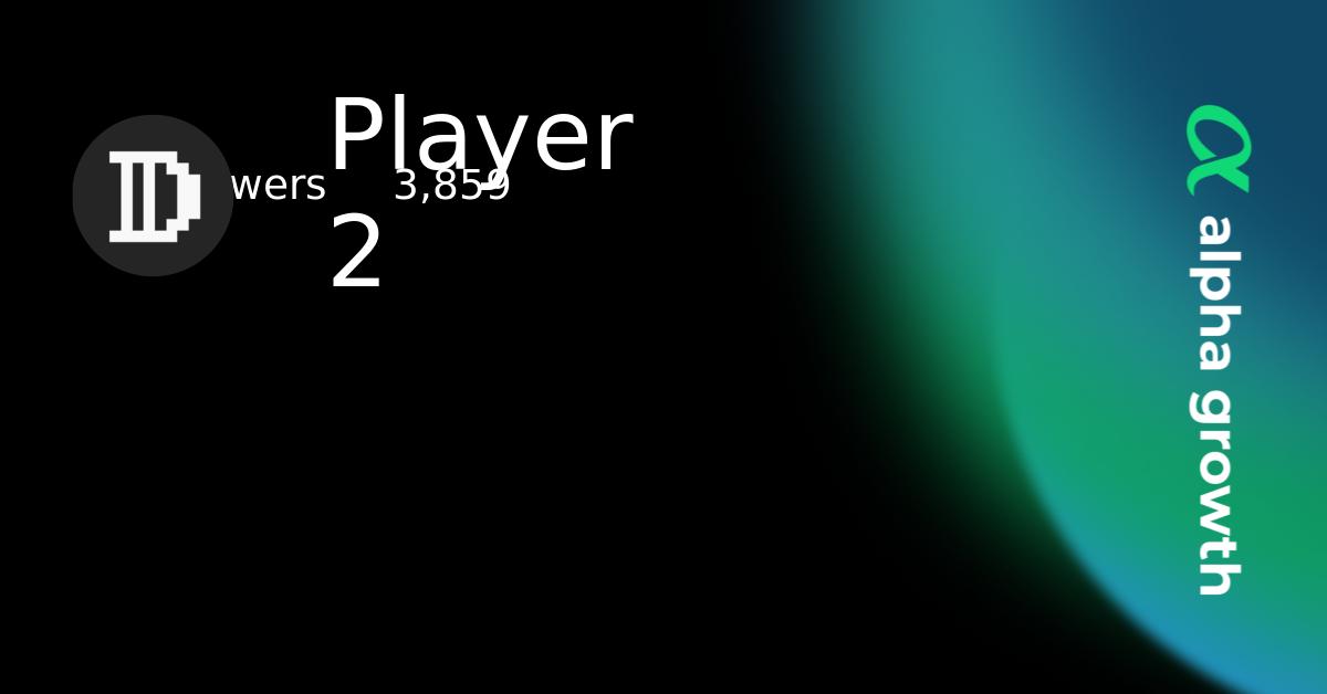 Player 2 & deo Token Crypto Analytics & User Data | AlphaGrowth