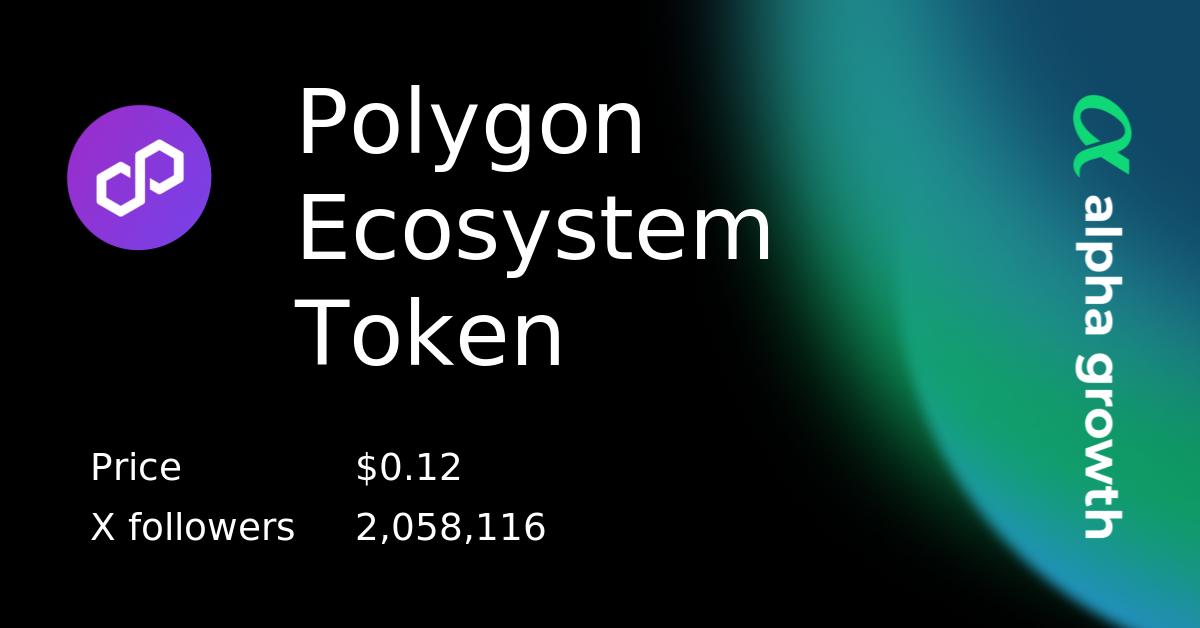 Polygon Ecosystem Token & pol Token Crypto Analytics & User Data | AlphaGrowth
