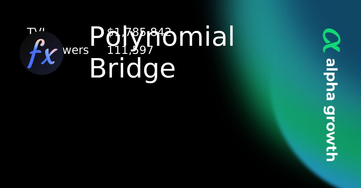 Polynomial Bridge Crypto Analytics & User Data | AlphaGrowth