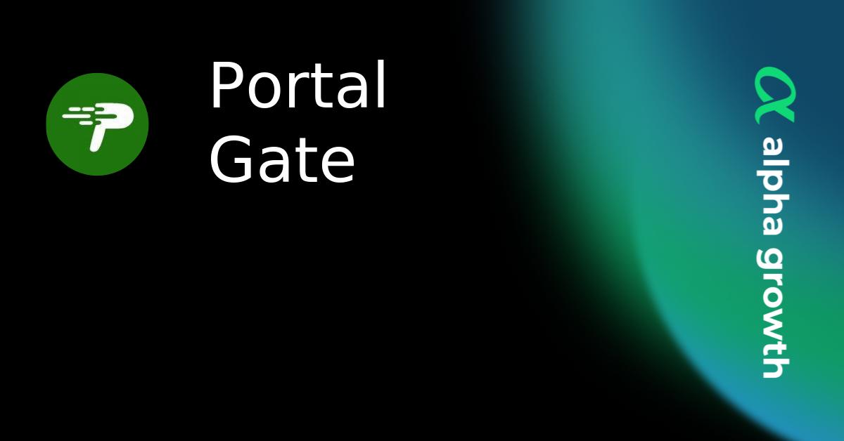 Portal Gate Crypto Analytics & User Data | AlphaGrowth