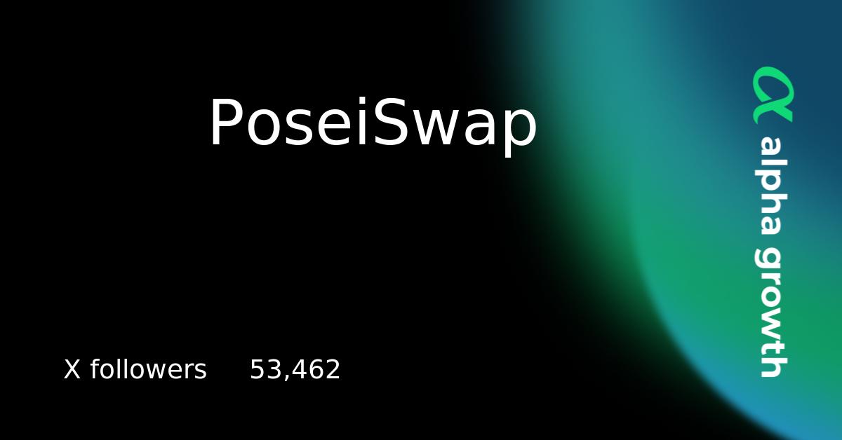 PoseiSwap Crypto Analytics & User Data | AlphaGrowth