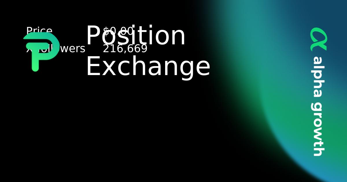 Position Exchange & POSI Token Crypto Analytics & User Data | AlphaGrowth