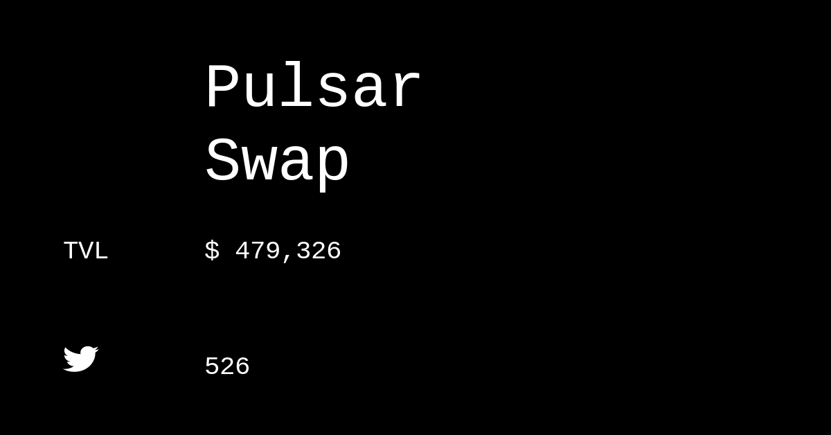 Pulsar Swap & - Token Crypto Analytics & User Data | AlphaGrowth
