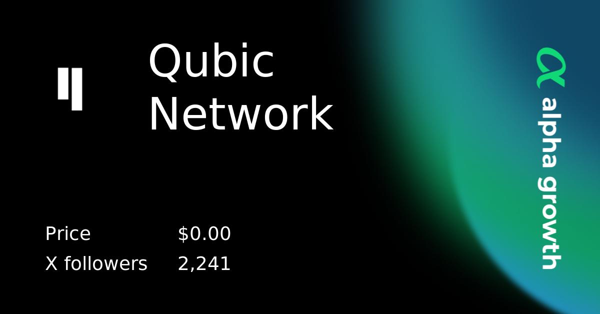 Qubic Network & qubic Token Crypto Analytics & User Data | AlphaGrowth