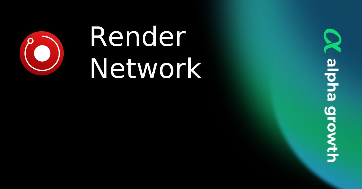 Render Network & RNDR Token Crypto Analytics & User Data | AlphaGrowth