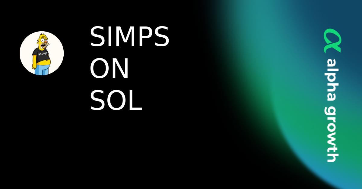 SIMPS ON SOL & simp Token Crypto Analytics & User Data | AlphaGrowth