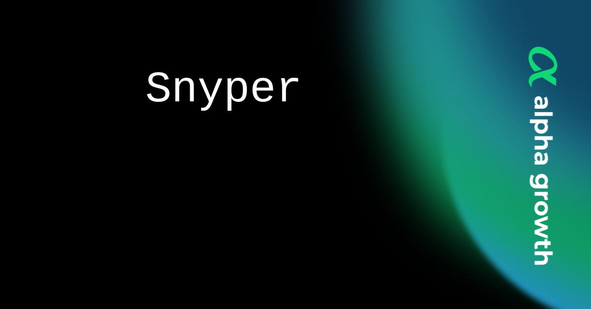Snyper Crypto Analytics & User Data | AlphaGrowth