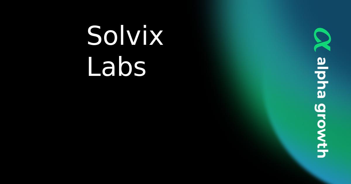 Solvix Labs Crypto Analytics & User Data | AlphaGrowth