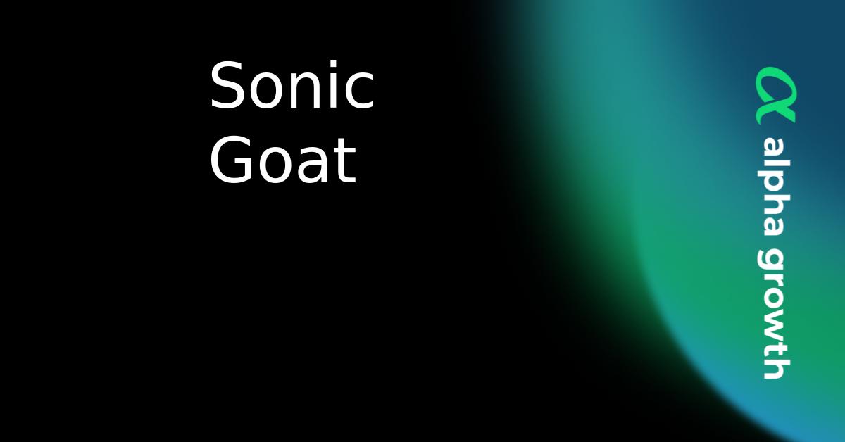 Sonic Goat & sgoat Token Crypto Analytics & User Data | AlphaGrowth