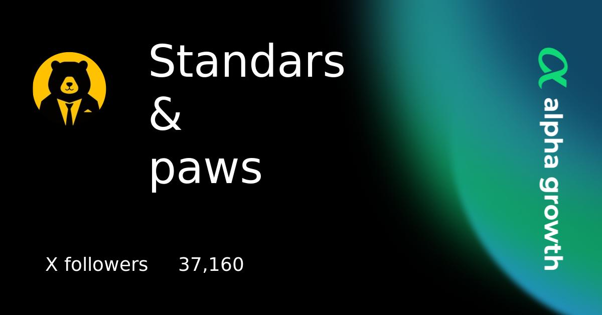 Standars & paws Crypto Analytics & User Data | AlphaGrowth