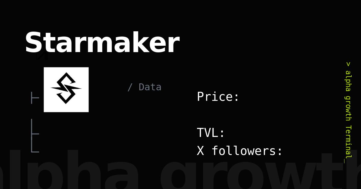 Starmaker & STAR Token Crypto Analytics & User Data | AlphaGrowth