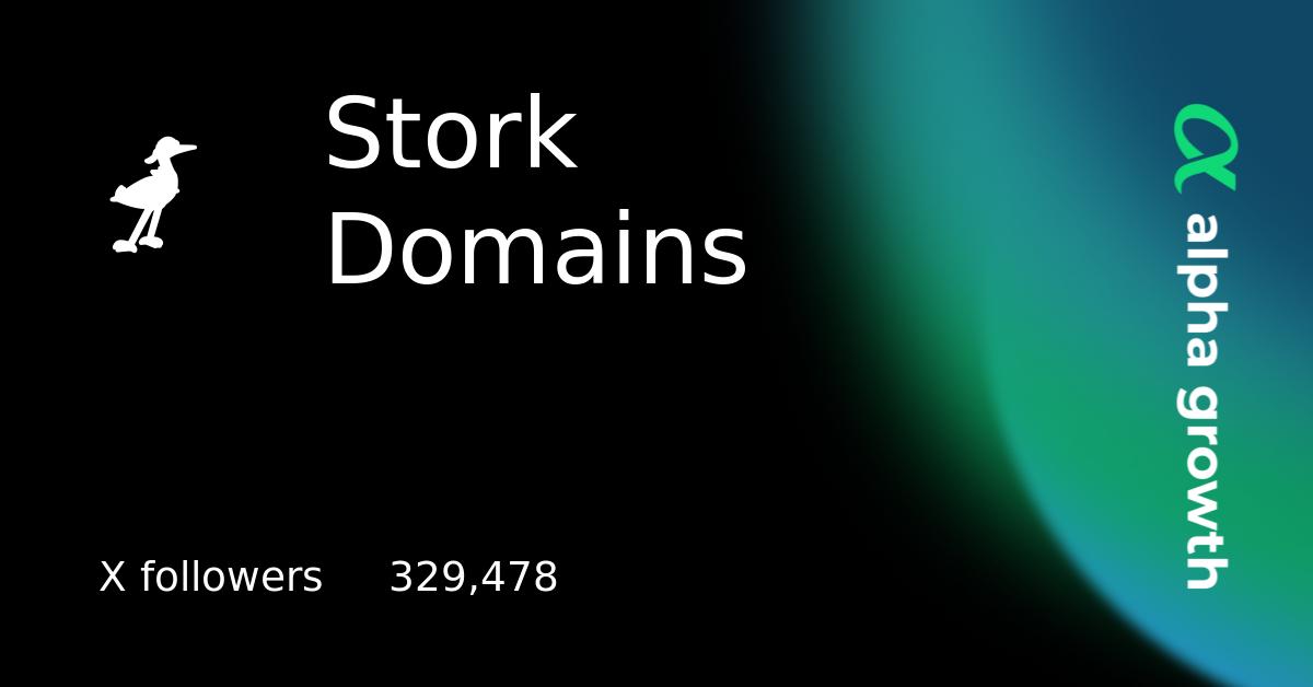 Stork Domains & STORK Token Crypto Analytics & User Data | AlphaGrowth