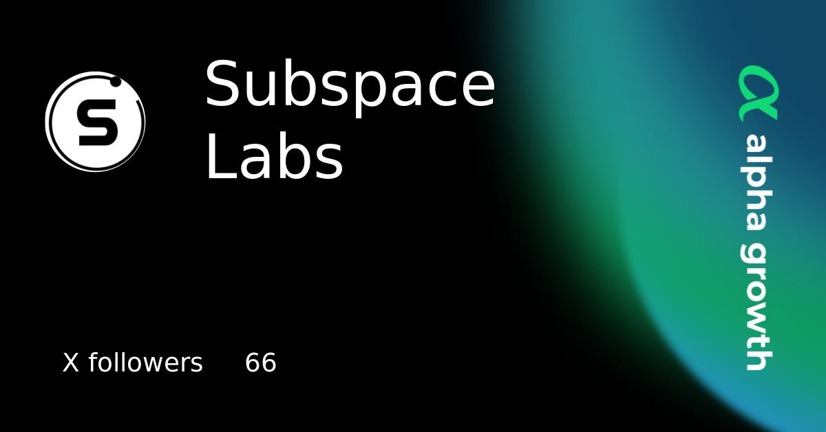 Subspace Labs Crypto Analytics & User Data | AlphaGrowth