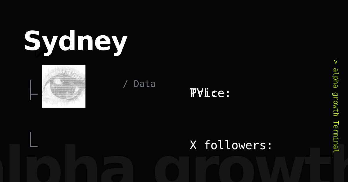 Sydney & sydney Token Crypto Analytics & User Data | AlphaGrowth