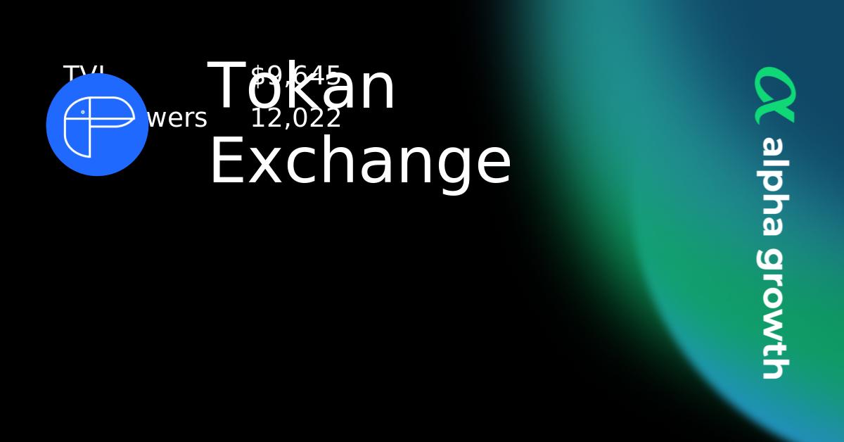 Tokan Exchange & TKN Token Crypto Analytics & User Data | AlphaGrowth