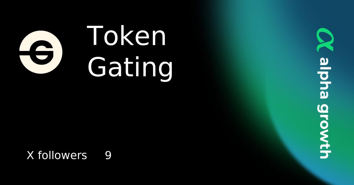 Token Gating Crypto Analytics & User Data | AlphaGrowth