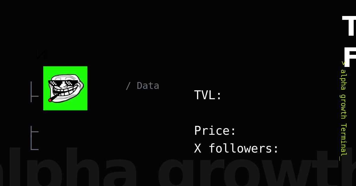 Troll Face & troll Token Crypto Analytics & User Data | AlphaGrowth