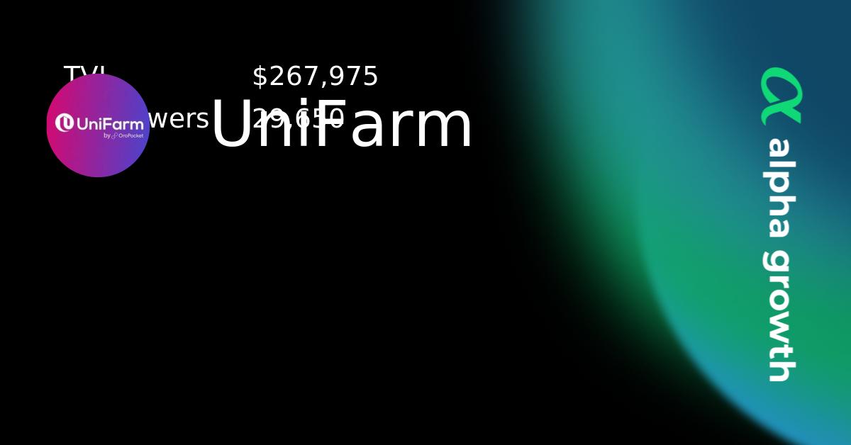 UniFarm & UFARM Token Crypto Analytics & User Data | AlphaGrowth