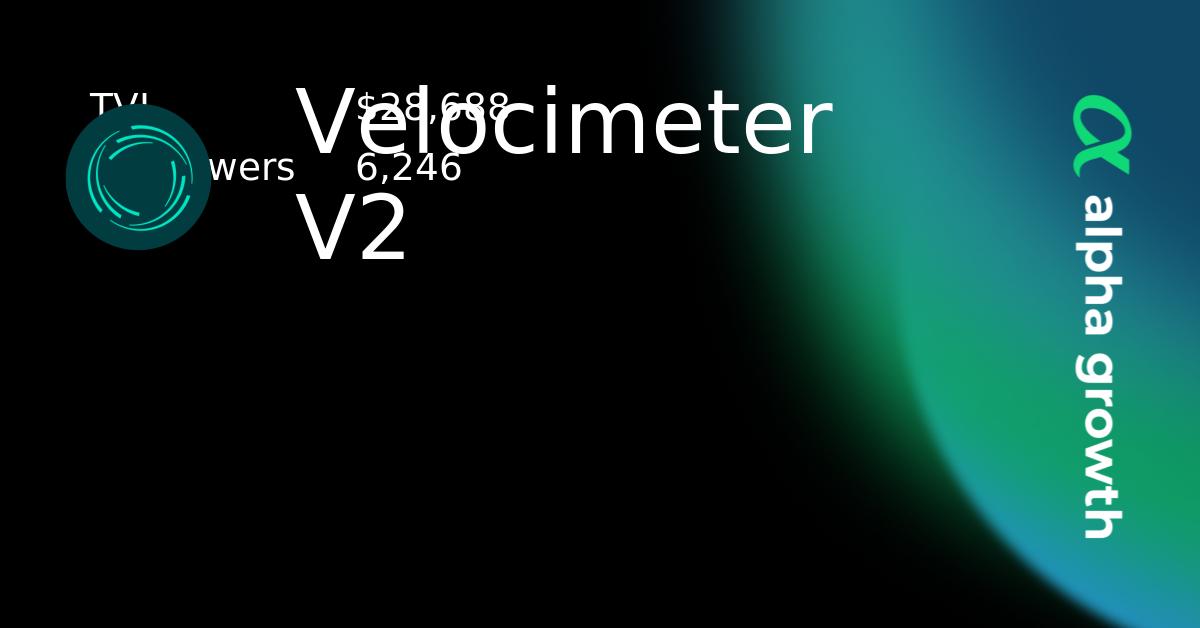 Velocimeter V2 & FLOW Token Crypto Analytics & User Data | AlphaGrowth