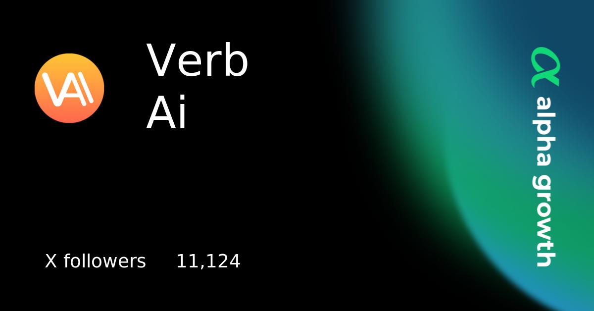 Verb Ai & verb Token Crypto Analytics & User Data | AlphaGrowth