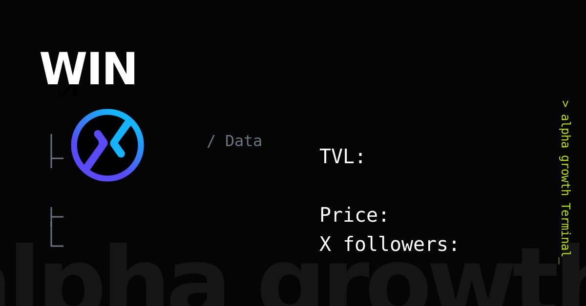 WIN & win Token Crypto Analytics & User Data | AlphaGrowth
